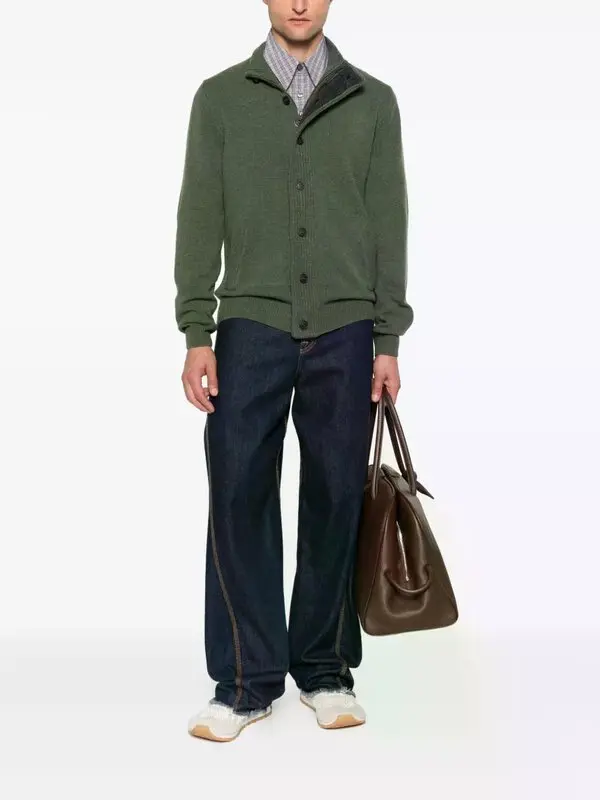 Barbour Wool Cardigan - Green