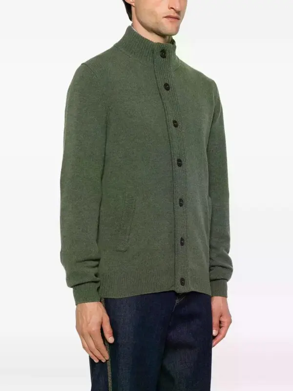 Barbour Wool Cardigan - Green