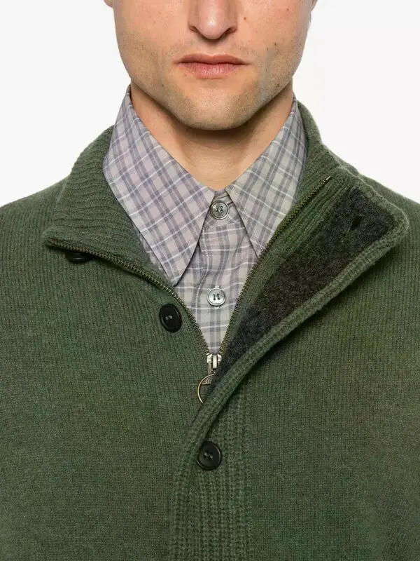 Barbour Wool Cardigan - Green