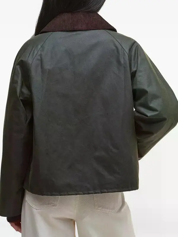 Barbour Zip-front Jacket With Corduroy Collar