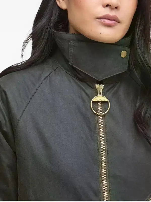 Barbour Zip-front Jacket With Corduroy Collar