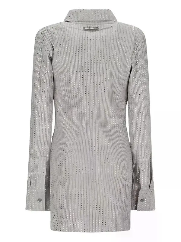 Attico Crystal-embellished Mini Dress - Grey