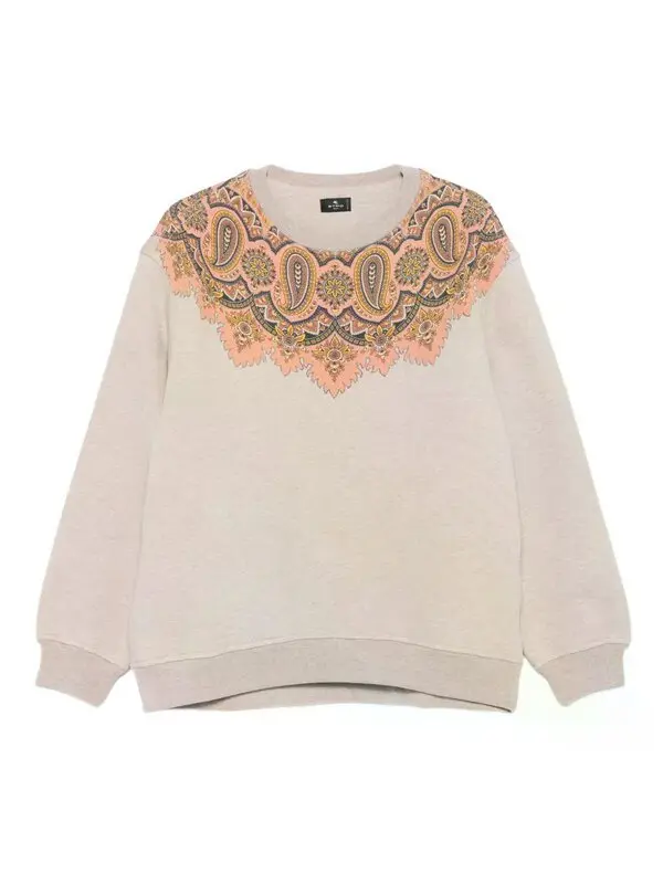 Etro Crew-neck Sweatshirt With Paisley Details