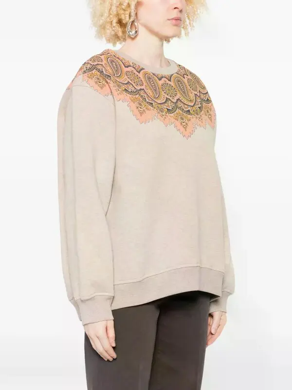 Etro Crew-neck Sweatshirt With Paisley Details