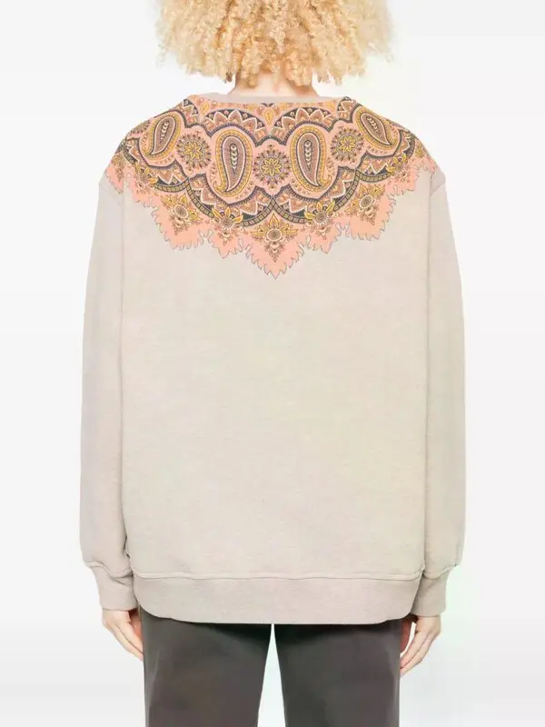 Etro Crew-neck Sweatshirt With Paisley Details