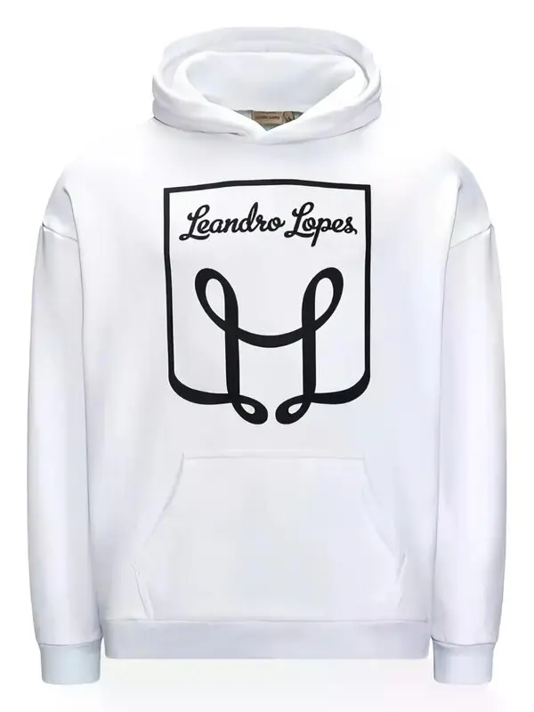 LEANDRO LOPES Logo-print Hoodie - White
