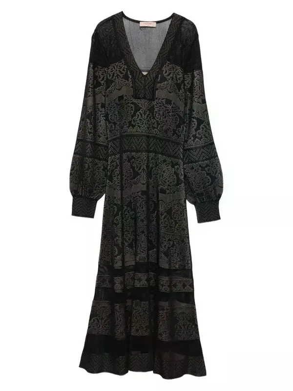 TWINSET V-neck Maxi Dress - Black