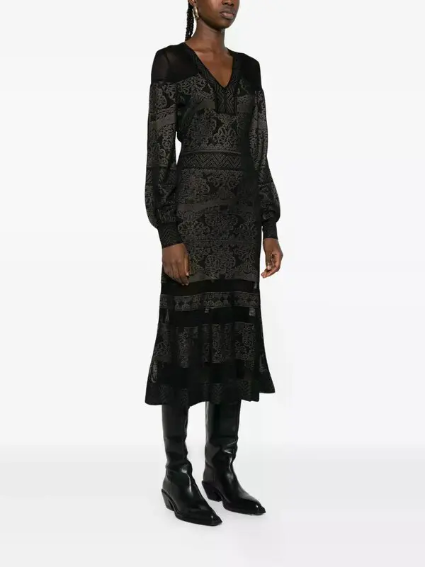 TWINSET V-neck Maxi Dress - Black