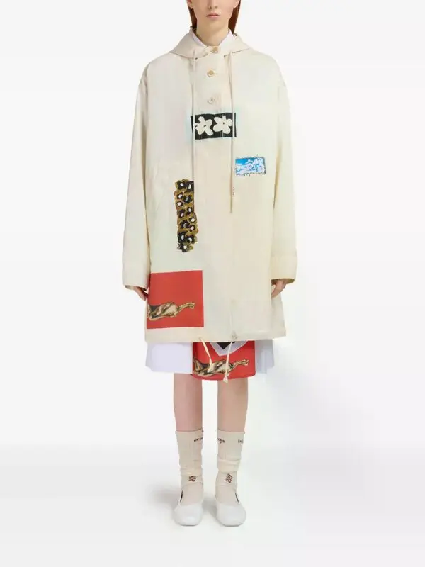 Marni Patchwork Hooded Parka