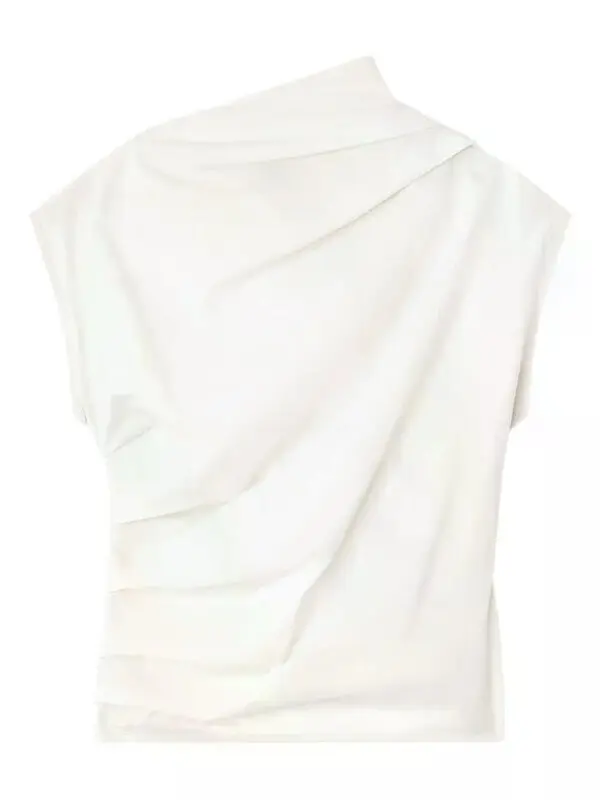 GANNI Draped Cowl-neck Top