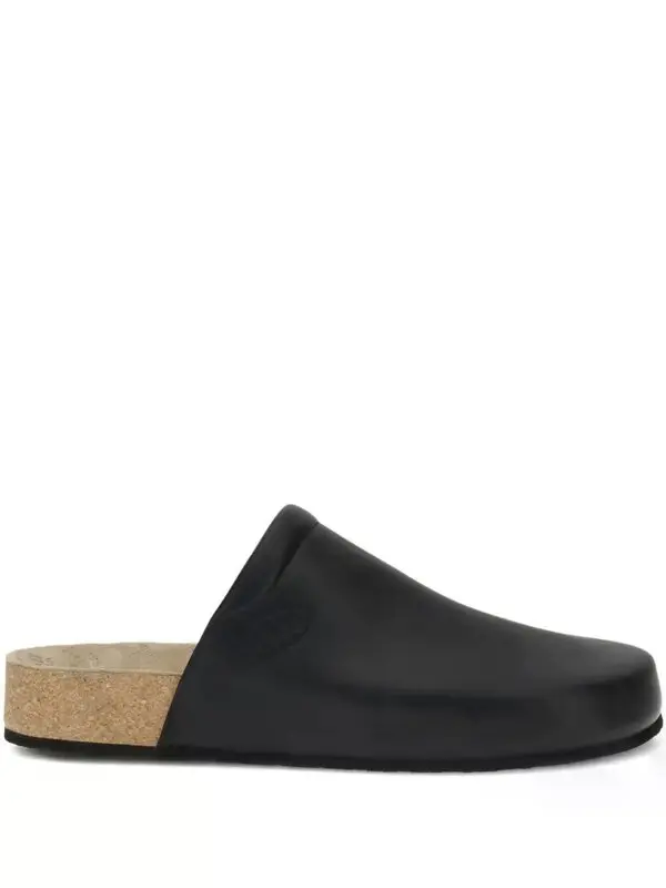 Balenciaga X Scholl Leather Clogs - Black