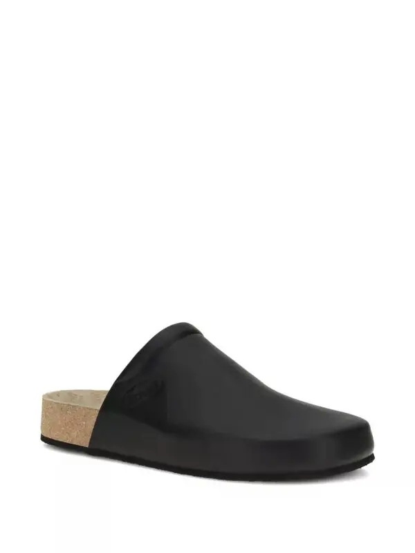 Balenciaga X Scholl Leather Clogs - Black
