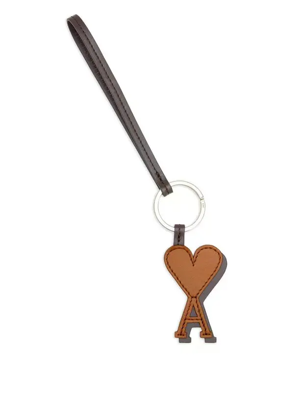 Ami De Coeur Leather Keyring - Brown