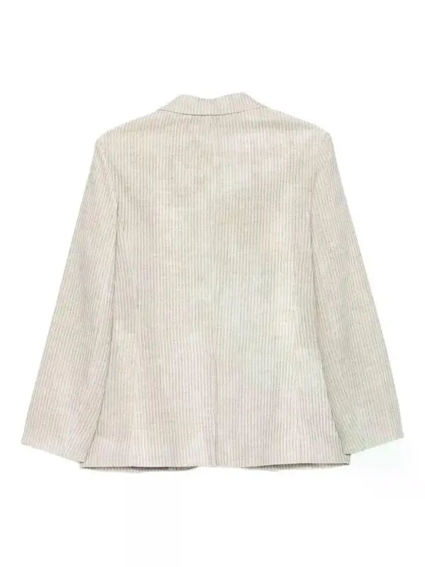 ALYSI Single-breasted Velvet Blazer - Neutrals