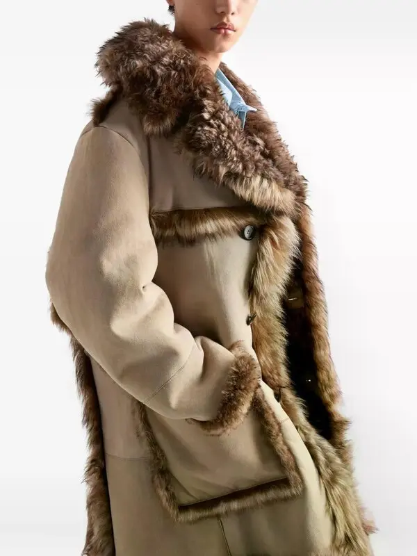 Prada Fur-trimmed Patch-pocket Coat