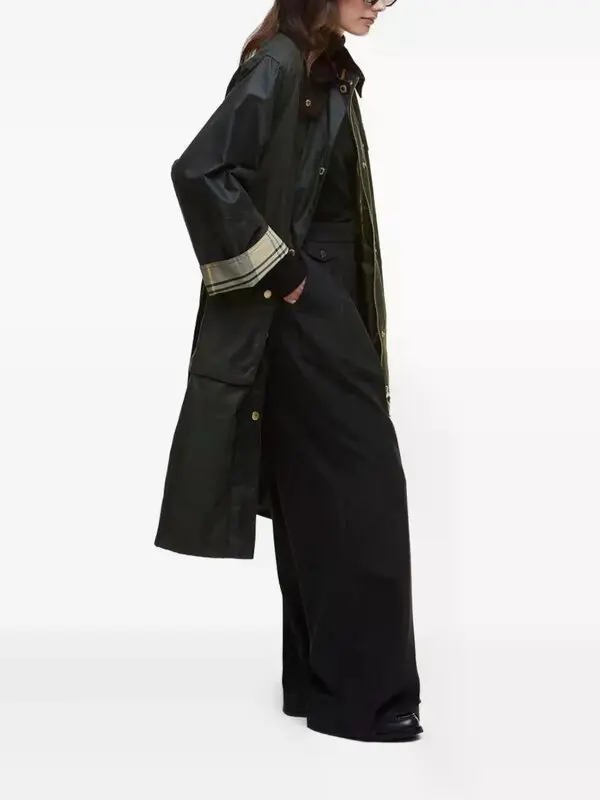 Barbour Belted Tartan-cuff Coat - Black