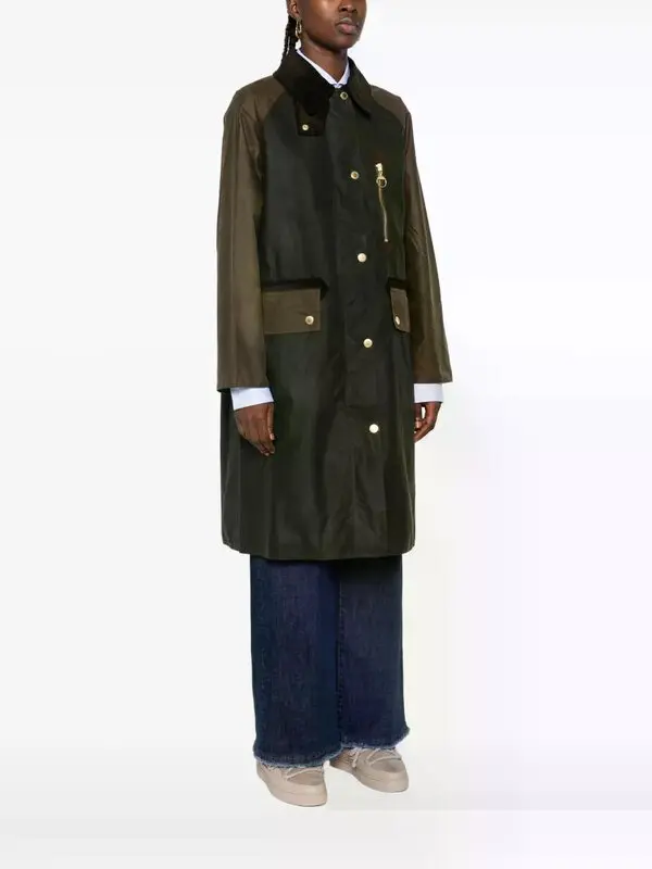 Barbour Raglan-sleeve Buttoned Coat
