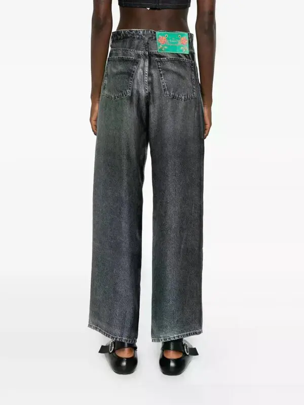PIERRE-LOUIS MASCIA Aloe Wide-leg Silk Trousers - Grey