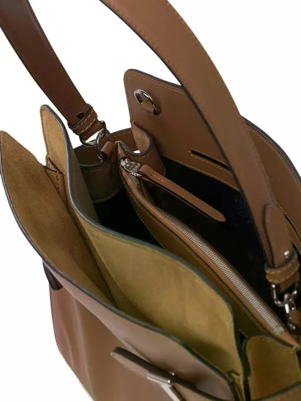 LE TANNEUR Leather Buckle Tote Bag