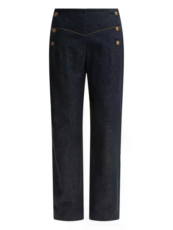 INES DE LA FRESSANGE PARIS Button-detailed High-waisted Trousers