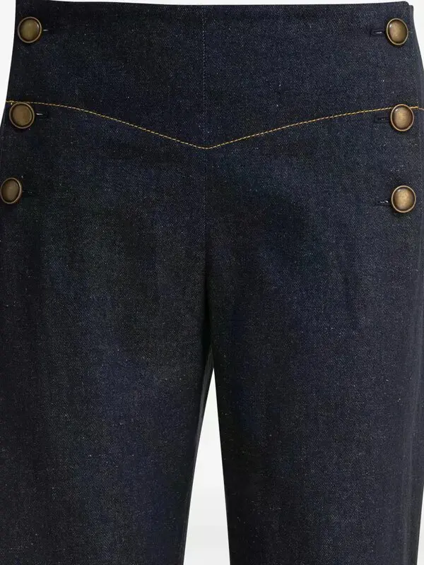 INES DE LA FRESSANGE PARIS Button-detailed High-waisted Trousers