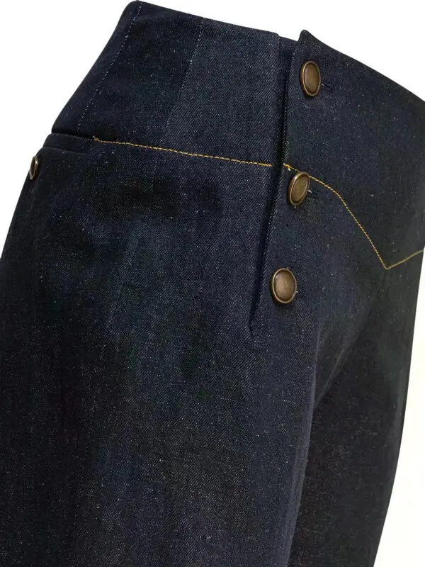 INES DE LA FRESSANGE PARIS Button-detailed High-waisted Trousers
