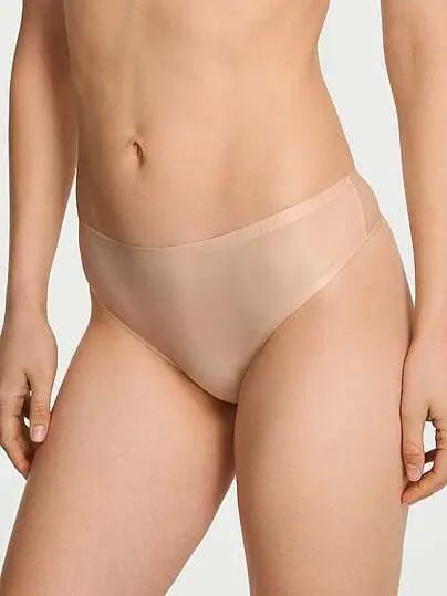 Victoria's Secret Body Victoria Flex Mid-rise Thong Panty - Beige