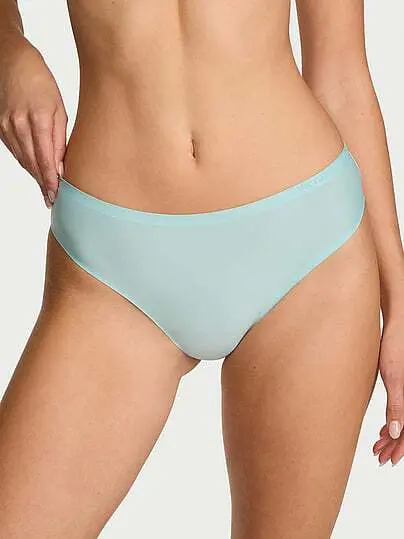 Victoria's Secret Body Victoria Flex Mid-rise Thong Panty - Blue