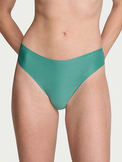 Victoria's Secret Body Victoria Flex Mid-rise Thong Panty - Blue