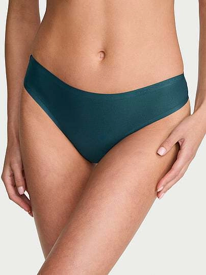 Victoria's Secret Body Victoria Flex Mid-rise Thong Panty - Blue