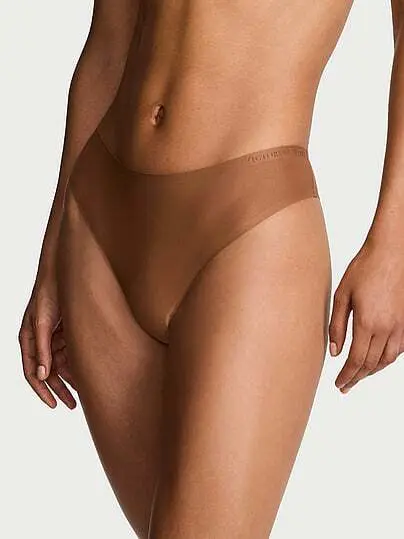 Victoria's Secret Body Victoria Flex Mid-rise Thong Panty - Brown