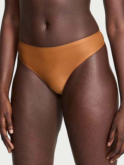 Victoria's Secret Body Victoria Flex Mid-rise Thong Panty - Brown