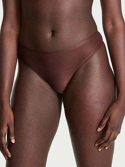 Victoria's Secret Body Victoria Flex Mid-rise Thong Panty - Brown