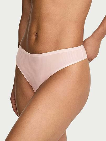 Victoria's Secret Body Victoria Flex Mid-rise Thong Panty - Pink