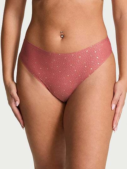 Victoria's Secret Body Victoria Flex Mid-rise Thong Panty - Print