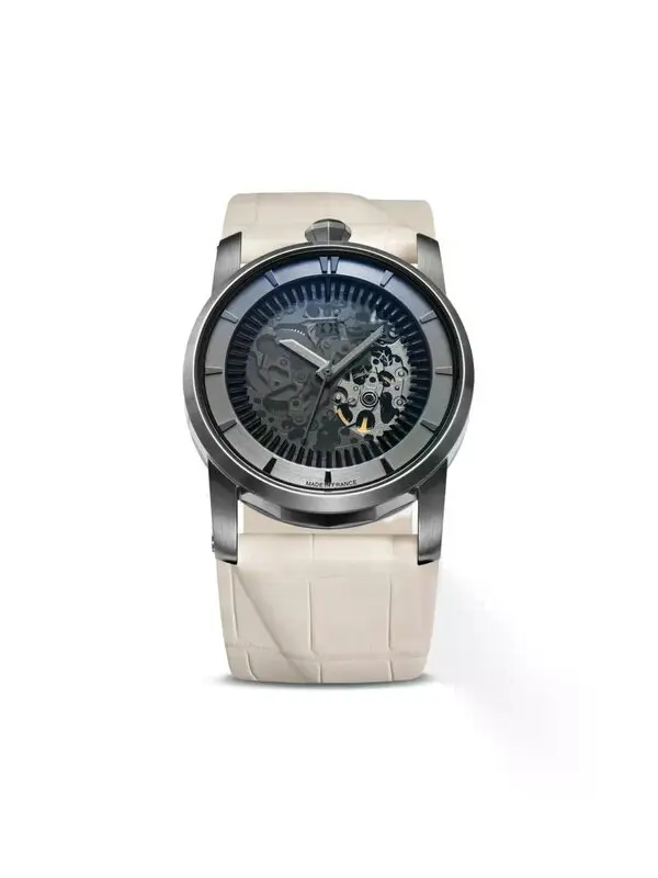 FOB PARIS Skeleton 41mm Watch - Silver