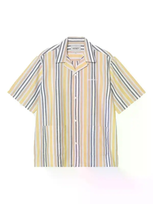 Carhartt Work In Progress Stripe Short-sleeve Shirt - Yellow