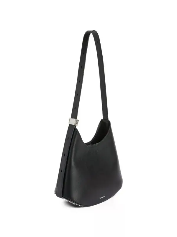 JIL SANDER Eldorado Studded Shoulder Bag - Black