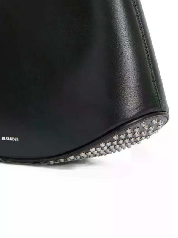 JIL SANDER Eldorado Studded Shoulder Bag - Black