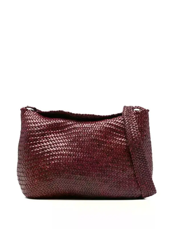 Dragon Diffusion Woven Leather Shoulder Bag - Red