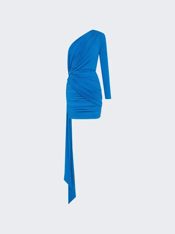 Alex Perry One-sleeve Draped Mini Dress