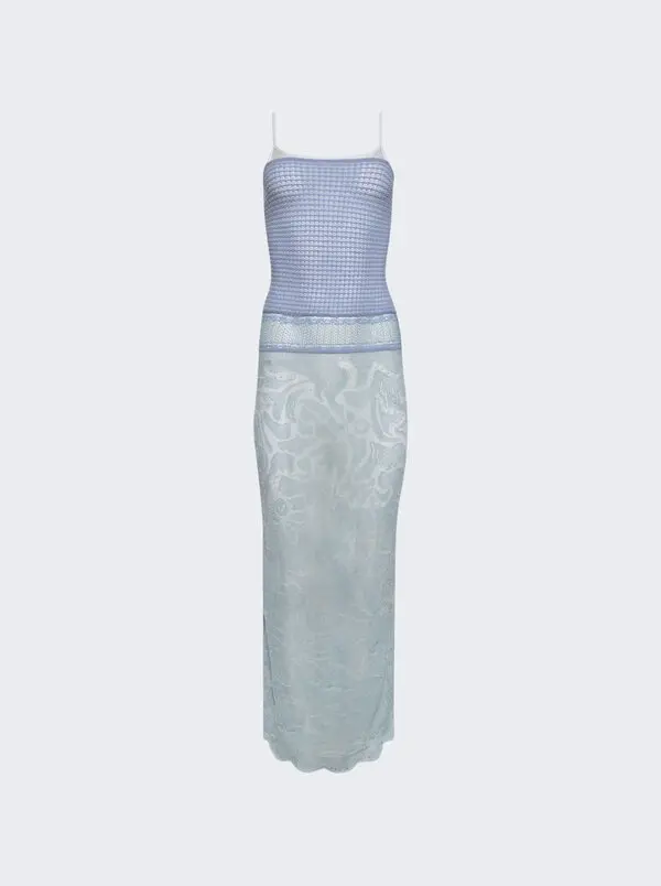 ROBERTA EINER Delicate Knit Maxi Dress - Blue