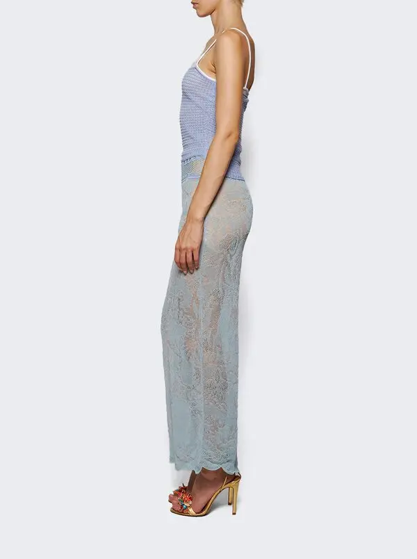 ROBERTA EINER Delicate Knit Maxi Dress - Blue