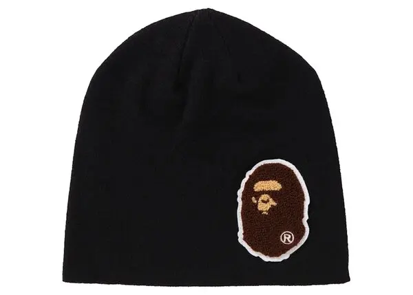 A BATHING APE Big Ape Head Knit Cap - Black