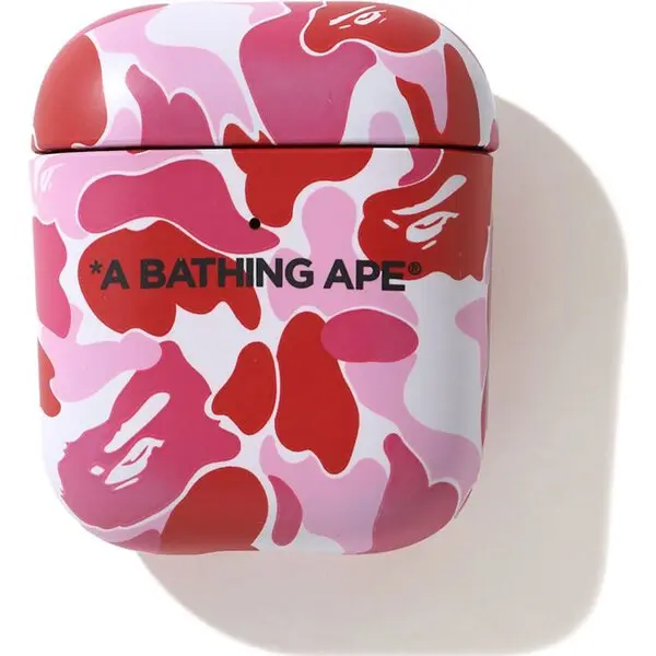 A BATHING APE Abc Camo Airpods Case - Pink