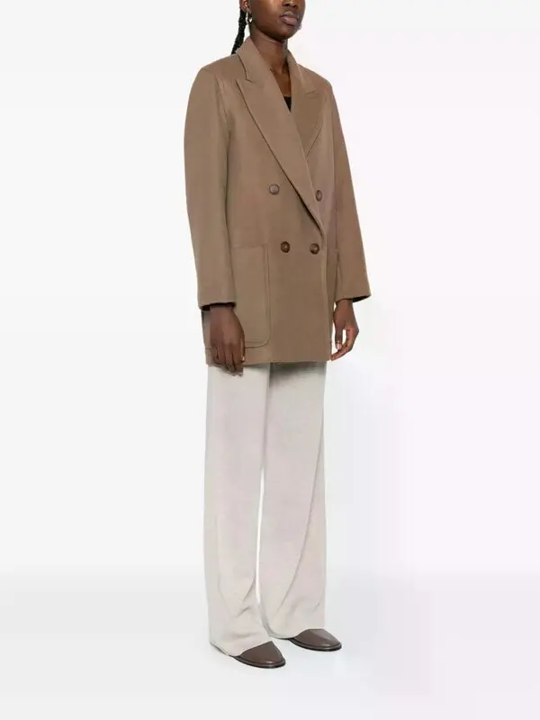 Max Mara Double-breasted Coat With Patch Pockets