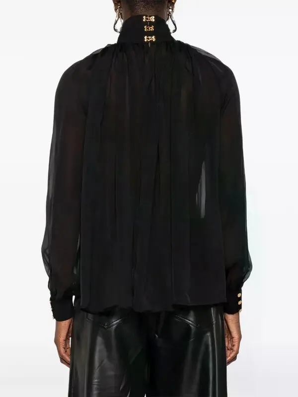 Elisabetta Franchi Embellished High-neck Blouse