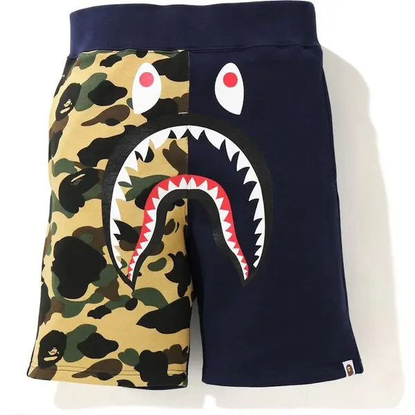 A BATHING APE Shark Sweat Shorts - Navy Blue