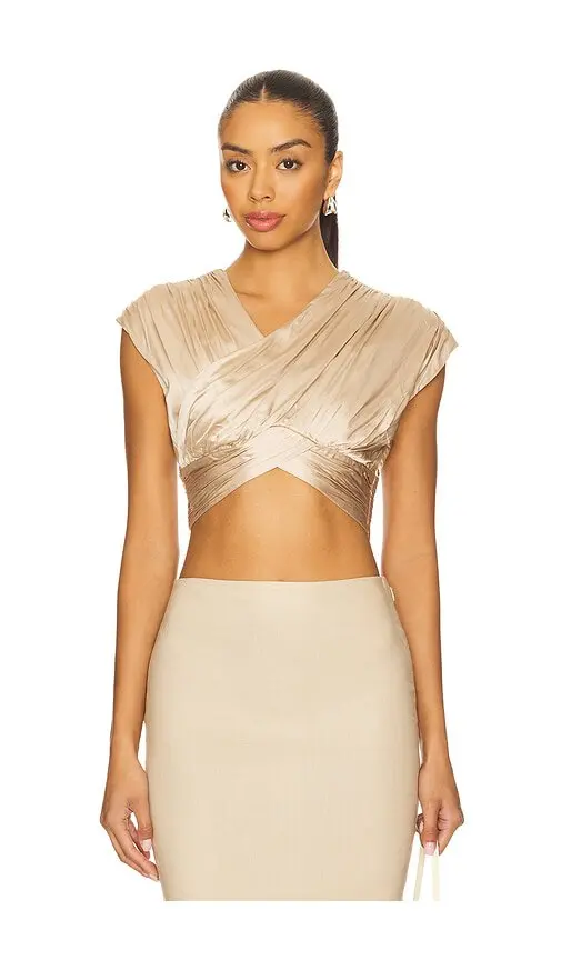 CAMILA COELHO Delanie Ruched Hem Top