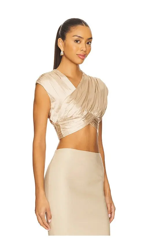 CAMILA COELHO Delanie Ruched Hem Top